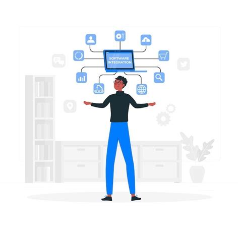 Software Integration Concept Illustration Premium Vector Software Integrations Streamline