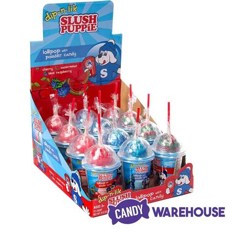 Slush Puppie Dip N Lik Candy Packs 12 Piece Display Candy Warehouse