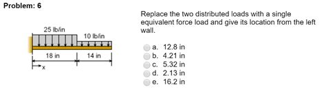 solved problem 6 replace the two distributed loads with a