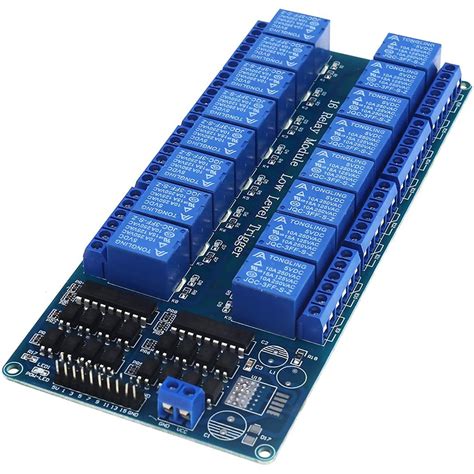 Jual RELAY 5V 16 CHANNEL OUTPUT 250VAC 30VDC 10A WITH OPTOCUPLER MODULE