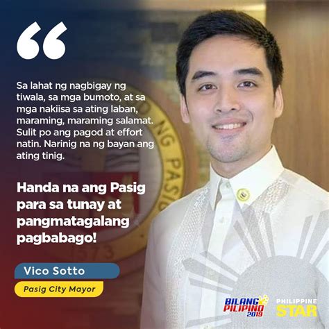 Philippine Star Newly Proclaimed Pasig City Mayor Vico Facebook