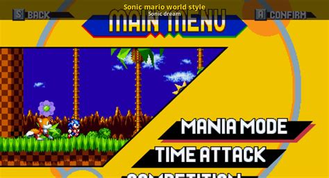 Sonic Mario World Style Mod For Sonic Mania Sm Mods