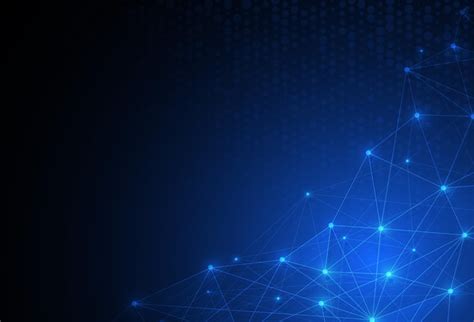 Premium Vector Abstract Concept Of Network Technology Lines And Dots Connection Background