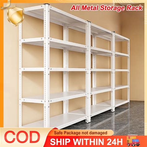 Mok Rak Besi Bertingkat 12040210cm Boltless Rack Height Adjustment Freely Diy Assembly