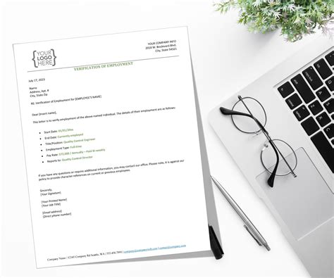 Employment Verification Letter Confirmation No Character Reference