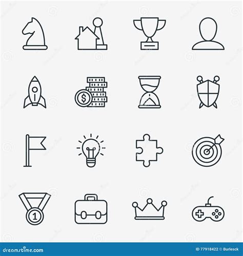 Gamification Icon Set Contain Filled Flat Game Dynamics Engagement