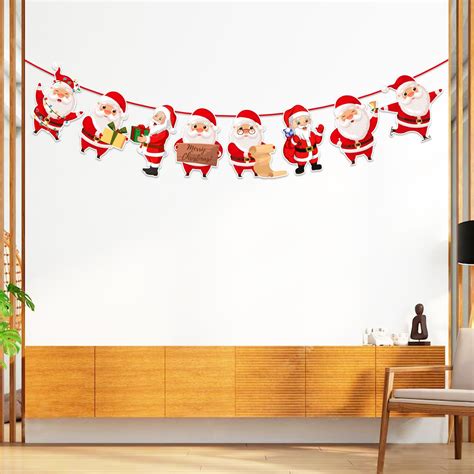 Santa Character Banner For X Mass Decorations Merry Christmas