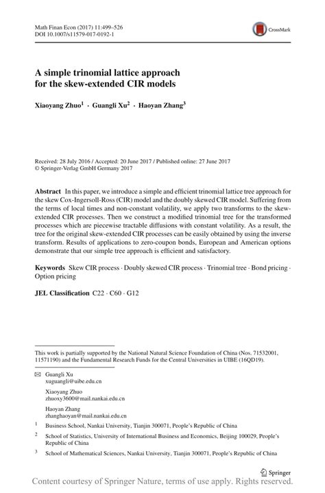 A Simple Trinomial Lattice Approach For The Skew Extended Cir Models