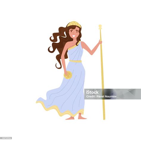 Hera Olympien Grec Déesse Les Mythes De La Grèce Antiques Cartoon La
