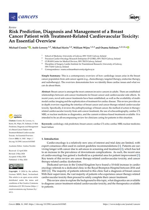 Pdf Risk Prediction Diagnosis And Management Of A Breast Cancer
