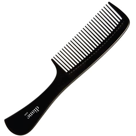 Diane Handle Detangle Comb 8 Black D150 Black Hair Comb Hair