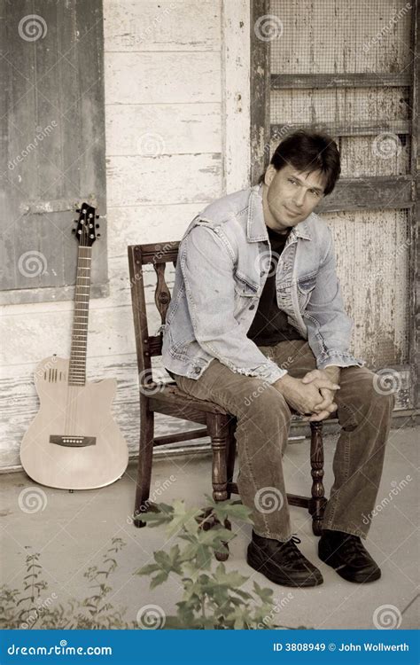Country Singer With Guitar Stock Image Image Of Musical 3808949