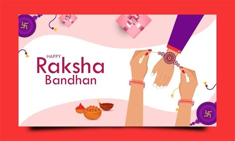 Irmão E Irmã Amarrando Rakhi No Raksha Bandhan Decoraram Rakhi Para O