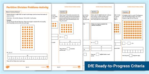 👉 Partitive Division Problems Activity Teacher Made