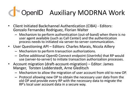 OpenID Foundation MODRNA WG PPT
