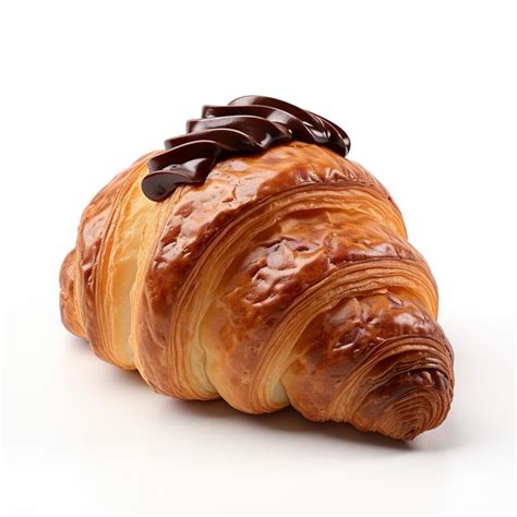 Croissant Aislado Sobre Un Fondo Blanco Foto Premium