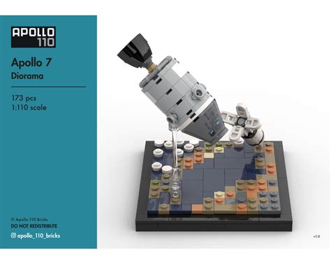 Lego Moc Apollo 7 Diorama Csm And Saturn Ib S Ivb [1 110 Scale] By