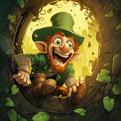 Premium Photo Full Length Drawing Of A Leprechaun Dancing A Jig Copy
