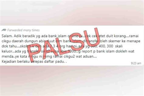 Duit Lesap Selepas Daftar Padu Ini Penjelasannya