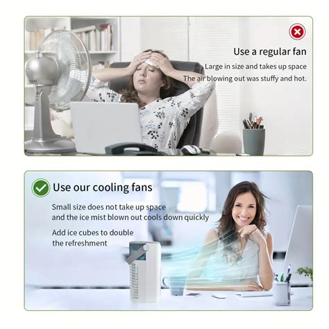 최신형 데스크탑 증발 물냉각 선풍기 타입 C 인터페이스 3단 속도 조절 2단 미스트 조절 2 6시간 타이머 Temu Republic Of Korea