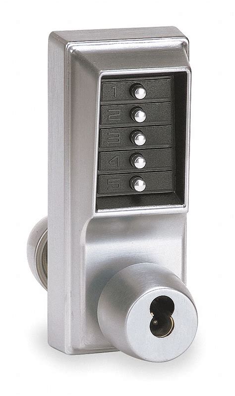 Kaba Chrome Mechanical Push Button Lockset Yf B D