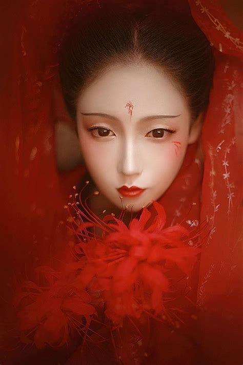 客片彼岸花 人像 POCO摄影 寻找色彩 汉服 古风 红 彼岸花 我要上封面 Fine art portraits Portrait