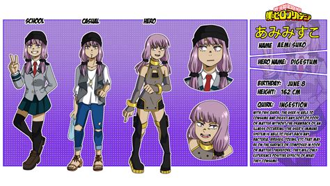 Bnha Oc Reference Sheet Aemi Suko By Ani Baka On Deviantart