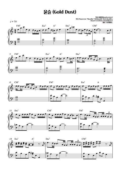 Nct 127 Gold Dust 윤슬 By Sweetpiano Sheet Music