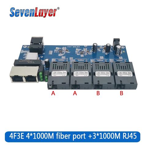 Interruptor Ethernet De Fibra Óptica 4 125g Sc 3 1000m Rj45 De Grau