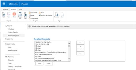 Projectonline Add Related Projects To A Custom Field Javascript Jquery Ppm Office365