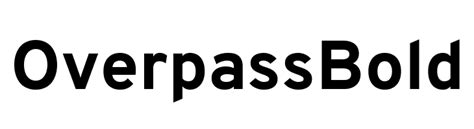 Overpass Bold Font