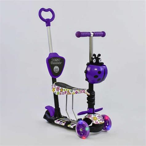Самокат с сиденьем 5в1 Best Scooter 97240 PU колеса с подсветкой – фото ...
