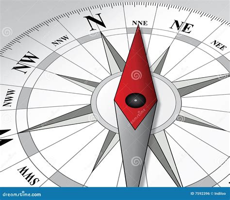 Illustrated Compass Dial Royalty Free Cartoon 7592396