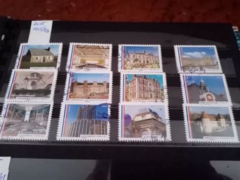 TIMBRES FRANÇAIS OBLITÉRÉS Cachets Ronds série complète N1202 1213 de