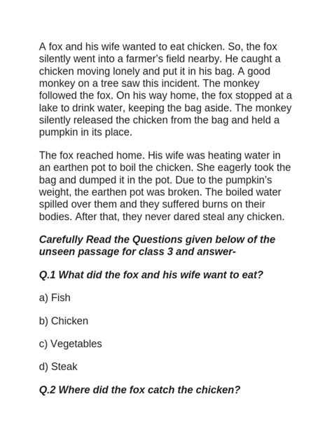 Unseen Passsage 1 24 25 Pdf