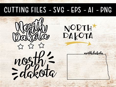 North Dakota SVG Bundledakota Svg Png Ai Epsvector Clip Art Etsy