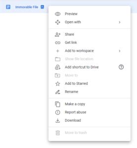 Google Drive Remove Option Grayed Out Jake Binstein