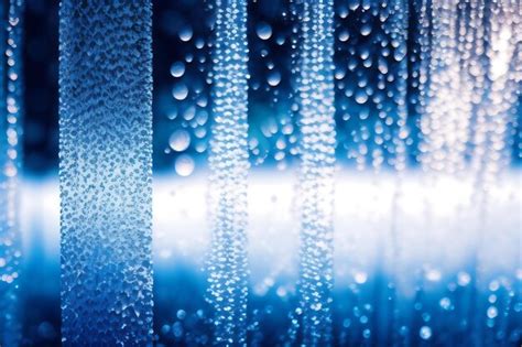 Premium Ai Image Frosty Pattern On Glass In Winter Abstract Background