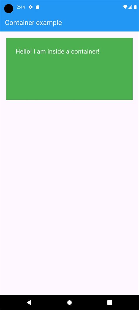 Container Class In Flutter Geeksforgeeks
