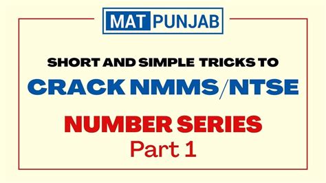 Number Series Part 1reasoning In Punjabi 1crack Mat In Nmmsntseshort Learning Tricksmat