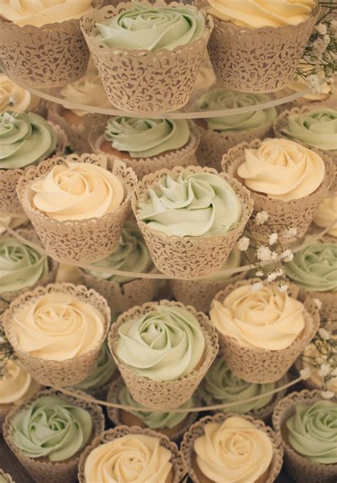 Sage Green Wedding Cupcakes Green Cupcakes Wedding Cupcakes Pink