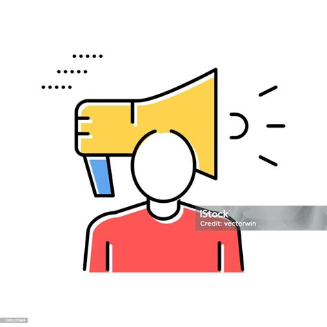 인간 라우드 스피커 색상 아이콘 벡터 일러스트레이션 개발에 대한 스톡 벡터 아트 및 기타 이미지 개발 계획 기회 Istock