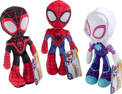 Spidey And His Amazing Friends 8 Plush 3 Pack Set Spider Man Miles