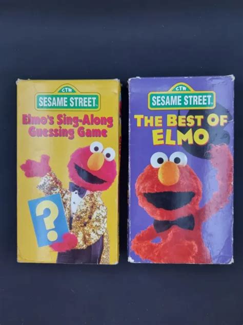 Elmos Sing Along Guessing Game Sesame Street Vhs 1991 Wposter New