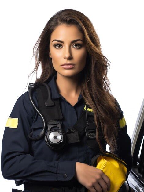 Premium Photo Committed Female Paramedic Ai Generated