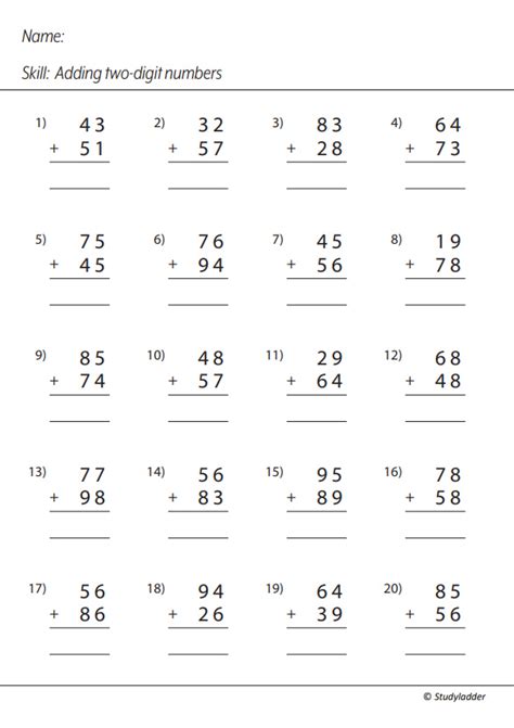 Adding Two Digit Numbers Written Strategy Studyladder Interactive Learning Games