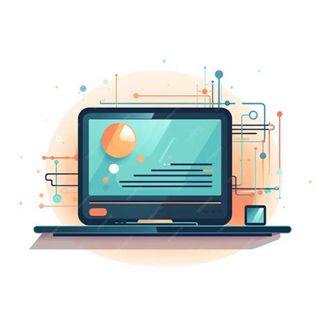 Premium Vector Vector Computer Illustration Technology Internet Digital Modern Business Icon