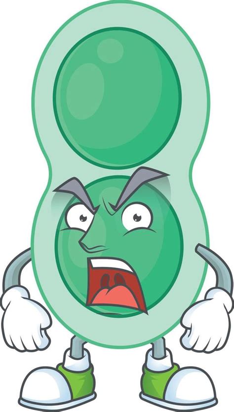Cartoon Character Of Green Streptococcus Pneumoniae 21291886 Vector Art