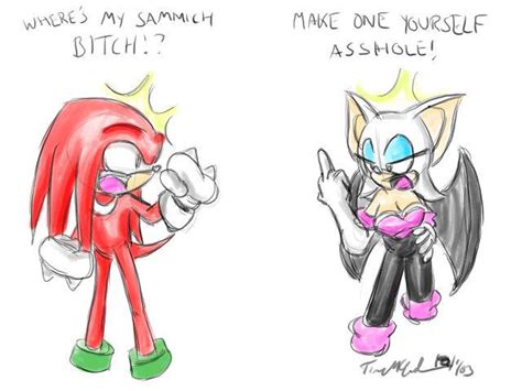 Knuckles And Rouge Fight By T Thefox On Deviantart