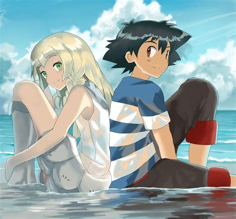 Lillie And Ash Ketchum Pokemon And 2 More Drawn By Kuriyama Danbooru